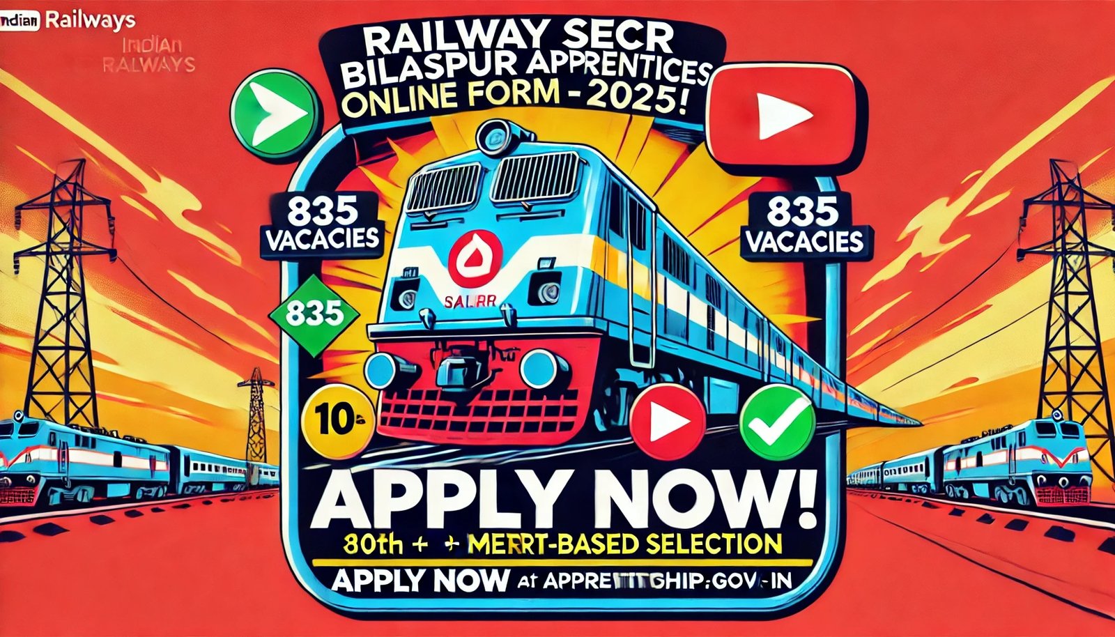 Railway SECR Apprentice Online Form 2025 - ITI Exam